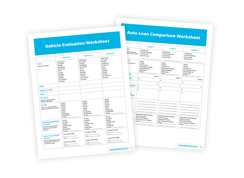 Thank You | The Vehicle Evaluation & Auto Loan Comparison Worksheet