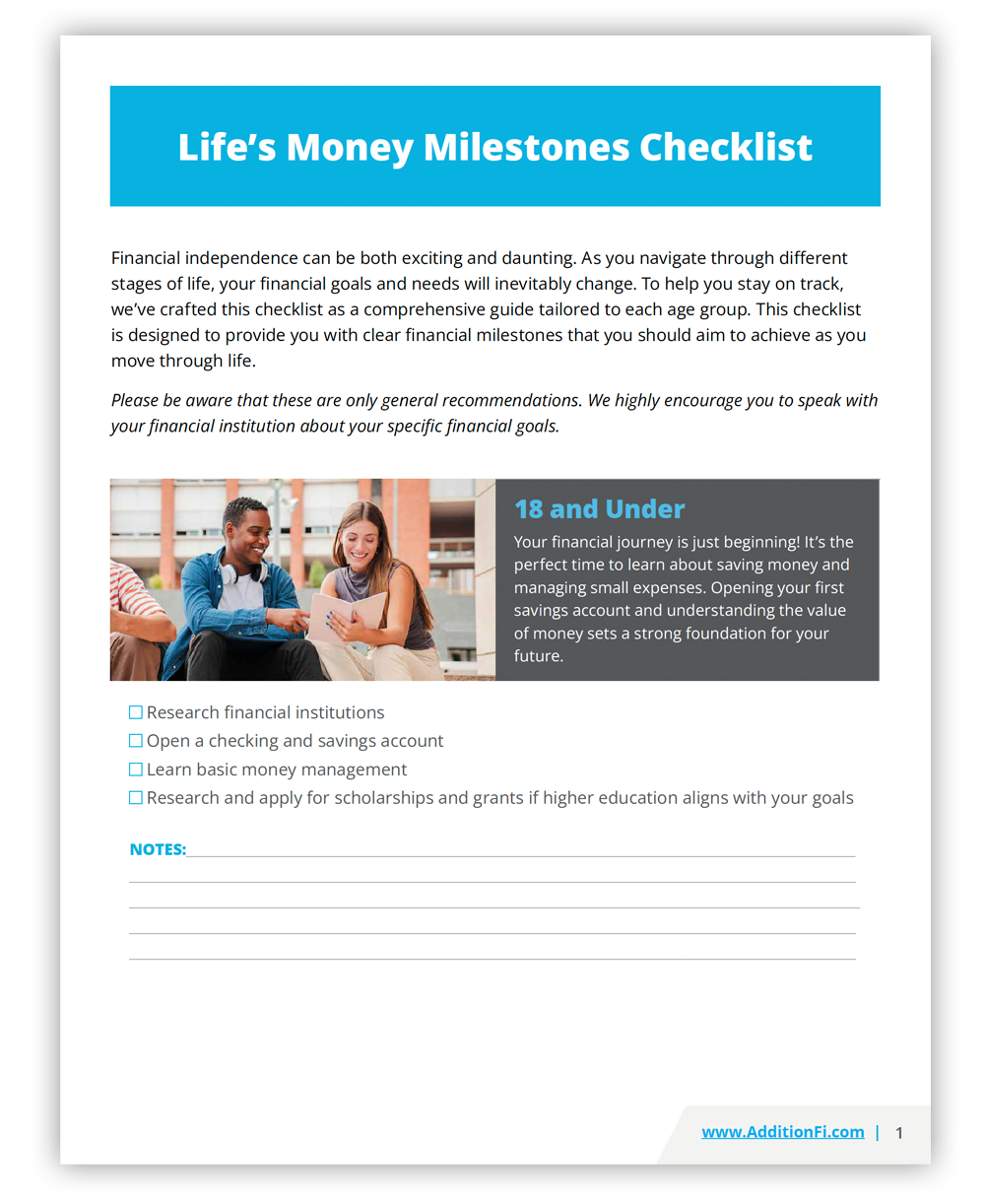 Thank You | Free Checklist: Life's Money Milestones